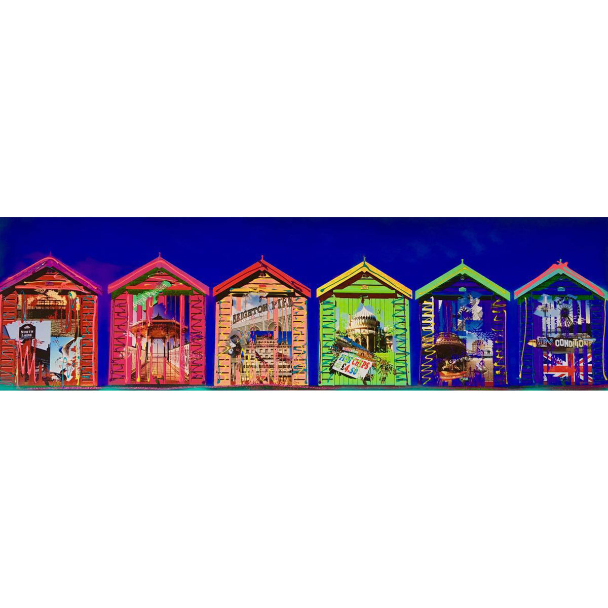 Crazy Huts - Brighton and Hove Beach Huts | Brighton Art Prints – Rare ...